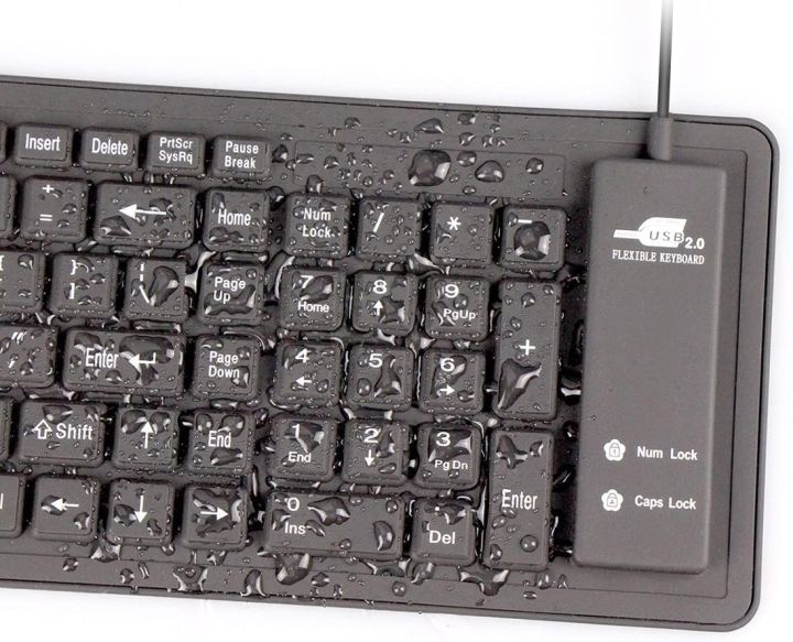 Folding Keyboard Portable Soft Keyboard Kit, USB Wired Silicone ...