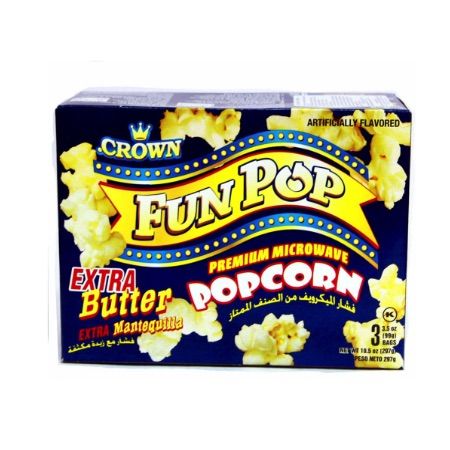 Crown Fun Extra Butter Popcorn 297g | Daraz.com.bd