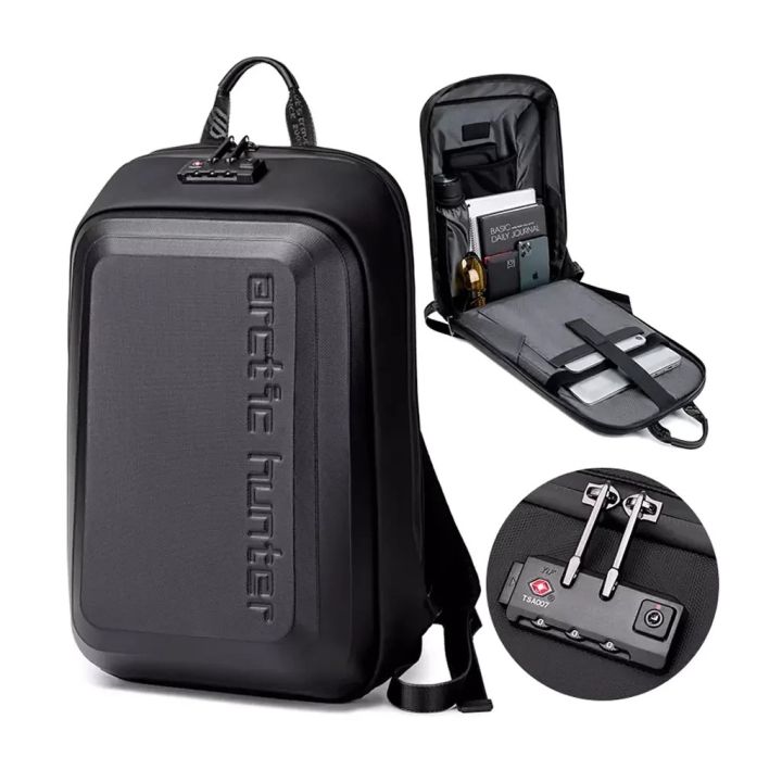 Arctic Hunter Lock Hard Shell Bag with 15.6 inch Water-resistant ...