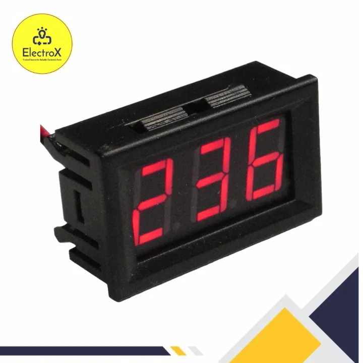AC 60V-500V Mini Digital Voltmeter 2-Wire LED Display Panel Voltage ...