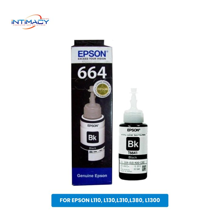 Epson 664 Black Ink Bottle For L110, L130, L310, L380, L1300 Printer ...