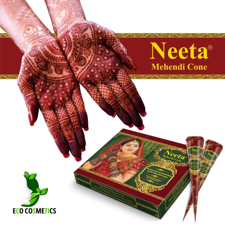 Neeta Natural Henna Mehendi Cone – 6 Pcs (Indian) | Daraz.com.bd