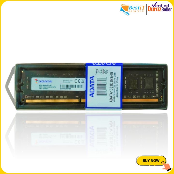 ADATA DDR3 4GB 1600MHz Desktop Ram With 2Year Warranty | Daraz.com.bd