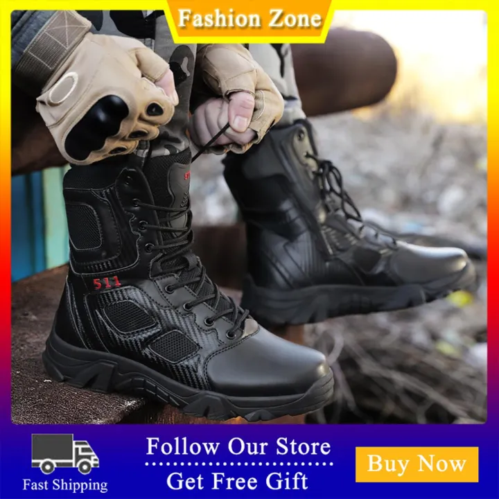Men's Breathable Boots 511 Tactical Boots Outdoor High Top Ankle Boots ...