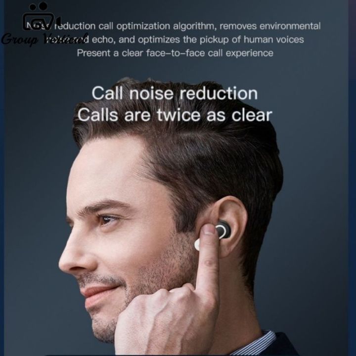 Group Vertical V8 Wireless Earbuds ANC Noise Canceling In-Ear Earphones ...
