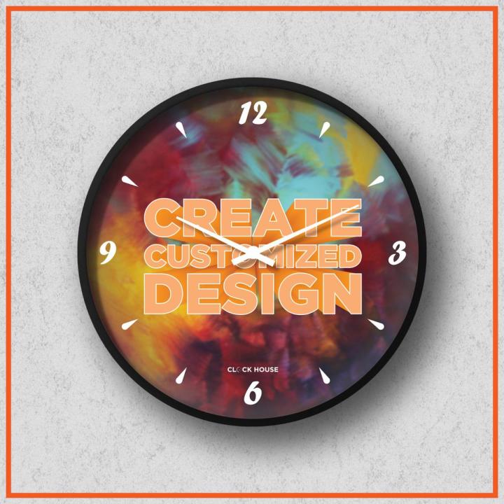 Clock House BD Custom Design Wall Clock Multicolor | Daraz.com.bd
