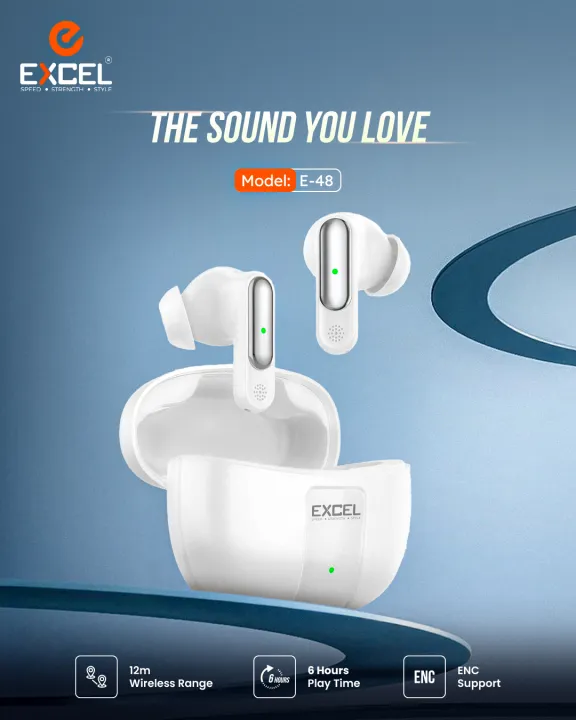 Excel E-48 TWS Bluetooth Earbuds | Daraz.com.bd