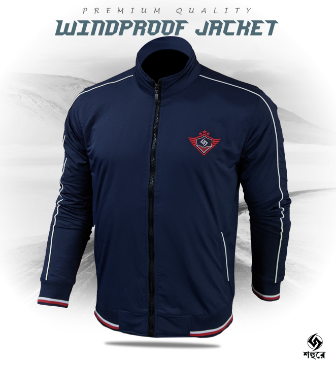 Shohure Navy Blue color Double part air proof jacket | Daraz.com.bd