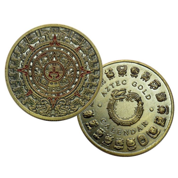 Aztec Art Prophecy Souvenir Coin Durable Calendar Decoration Individual ...