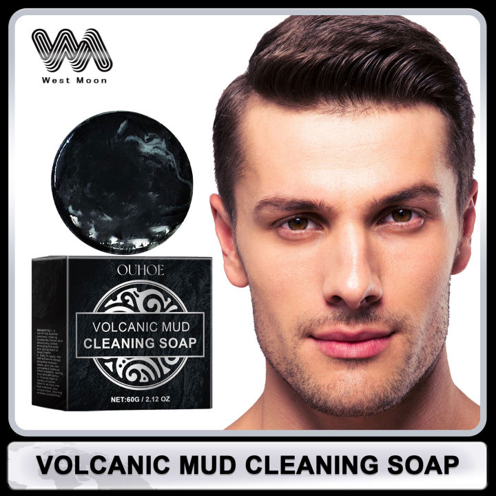 Volcanic Mud Soap Pimples Blackheads Remover Acne Oil Control Face Wash ...