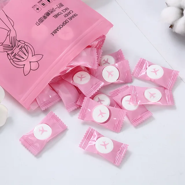 50 /30/20/10pcs Wet Facial Tissues Compressed Face Towels Face Towel ...