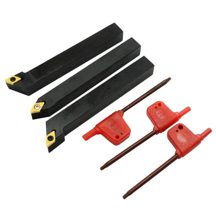 Durable 3Pcs 1/2 inch CNC Lathe Carbide Turning Tools Indexable Holder Set SDNCN1212H07 ...