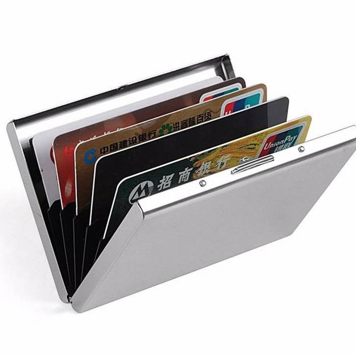 Slim Cool Stainless Steel Credit Card Wallet for Men and Women, Rfid ...