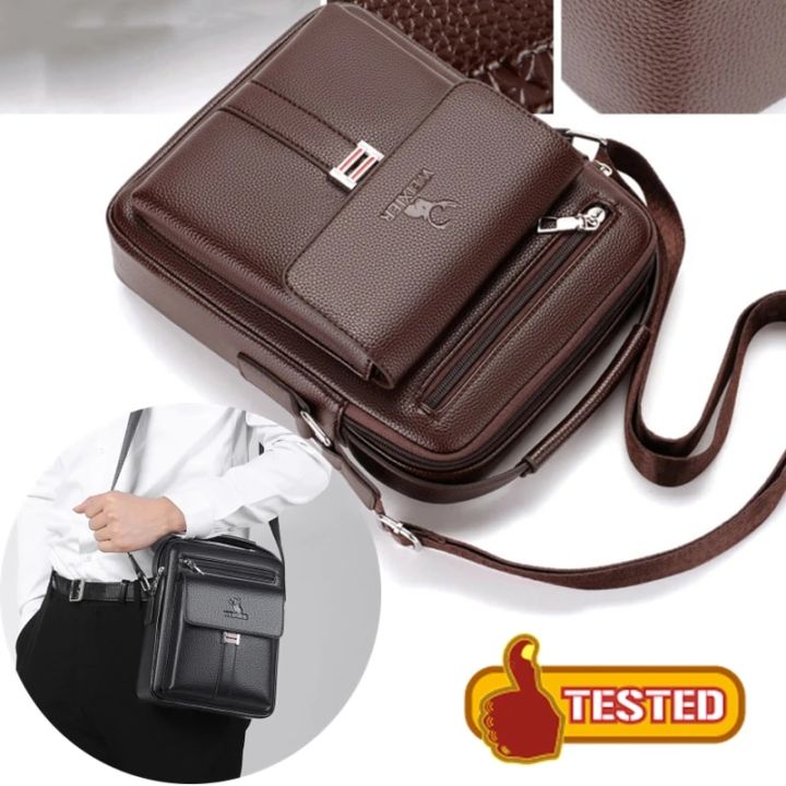 New Men's Genuine Leather Crossbody Shoulder Bags High Quality Tote ...