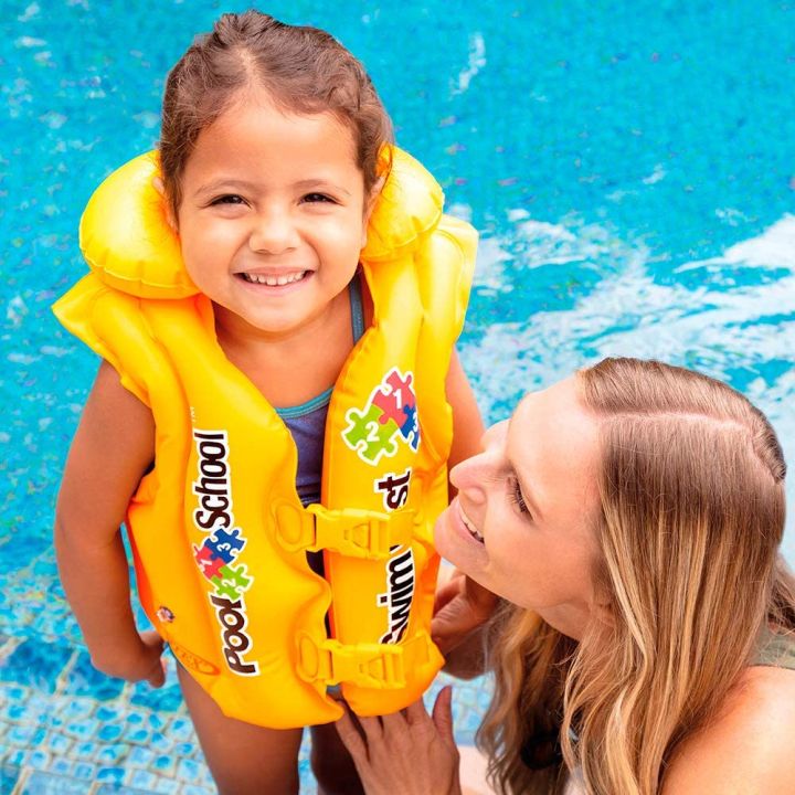 Intex Pool School-Dillax Swim Vest Life Jacket-Yellow (3-6 Years ...