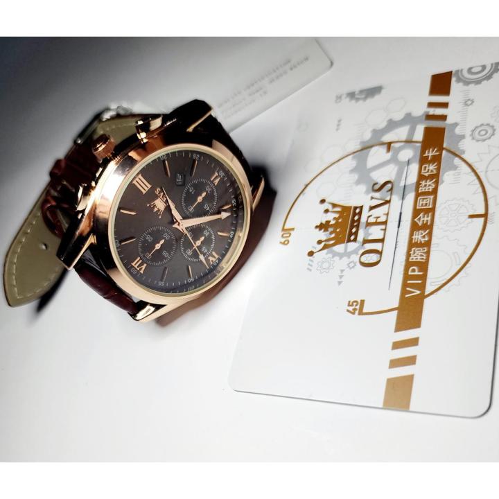 OLVES Casual Leather Belt Watch for men | Daraz.com.bd