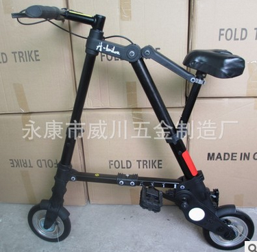 8" Sports Mini Folding Bike Single Speed Red Bicycle Foldable ...