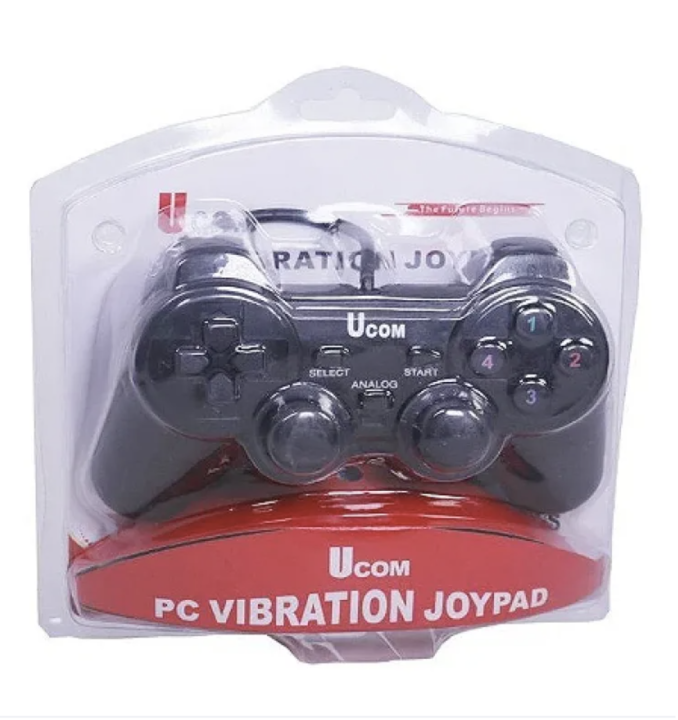 UCOM PC Dual Vibration Wired Game Controller Gaming Joypad Joystick USB ...