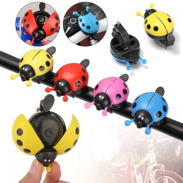 Bicycle Bell Cartoon Beetle Ladybug Cycling Bell for Lovely Kids Bike Ride Horn Alarm Bicycle ...