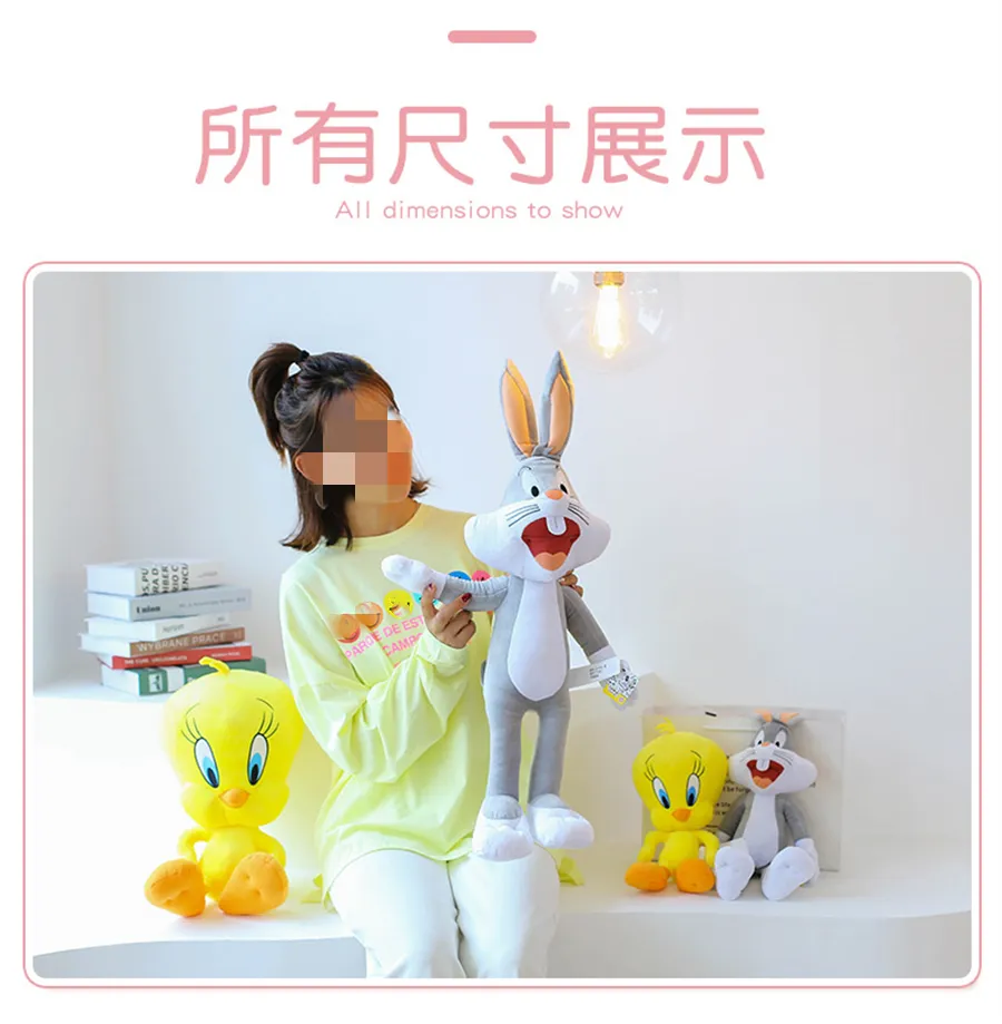 Looney Tunes Bugs Bunny Plush Toy Tweety Bird Lola Bunny Anime Cartoon ...