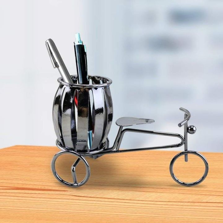 Metal Rickshaw Showpiece and Pen Holder – 1 pcs, Colorful Bangladeshi ...
