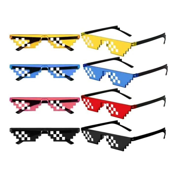 Thug Life Attitude Sunglasses 8 Bit Pixel Deal With IT Unisex Glass ...