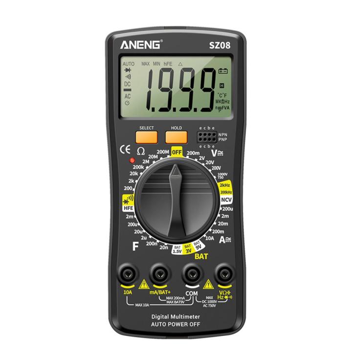 ANENG SZ08 Digital Multimeter Ultra-Thin Storage Professional ...