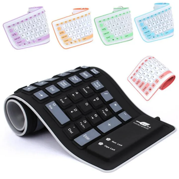 【Tech-savvy】 Portable Silent Foldable Keyboard Usb Flexible Soft ...