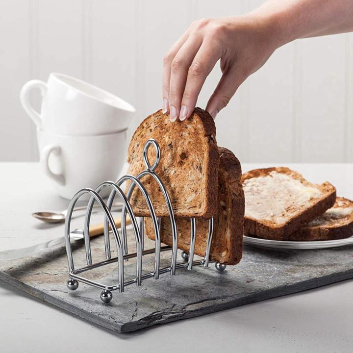 Toast Bread Holder 6 Slice Stainless Steel Toast Rack with Handle ...