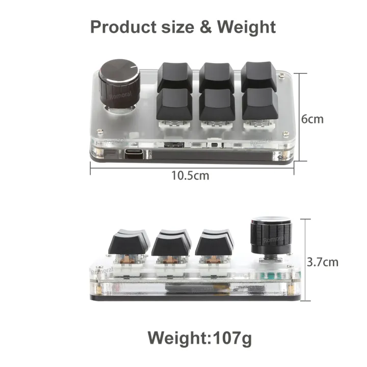 Mini Programming Macropad Macro Custom Mechanical Gaming Keyboard For ...