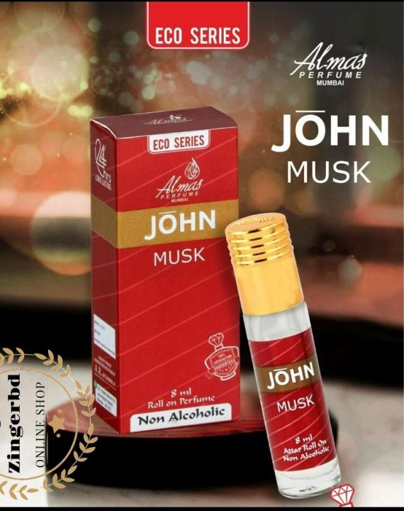 John Musk Attar - 8ml Roll On - ECO Series - Concentrated Perfume Oil ...