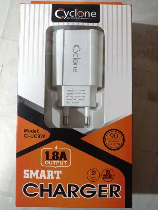Cyclone Combo ( Charger+ Data cable) 1.8A type -b | Daraz.com.bd
