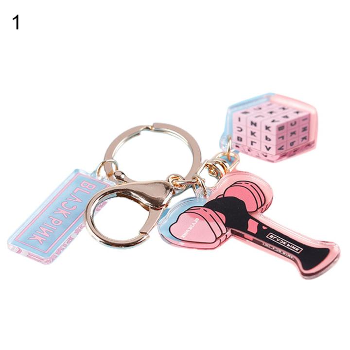 Acrylic K-POP BTS Blackpink EXO Twice Double-sided Keychain Transparent ...