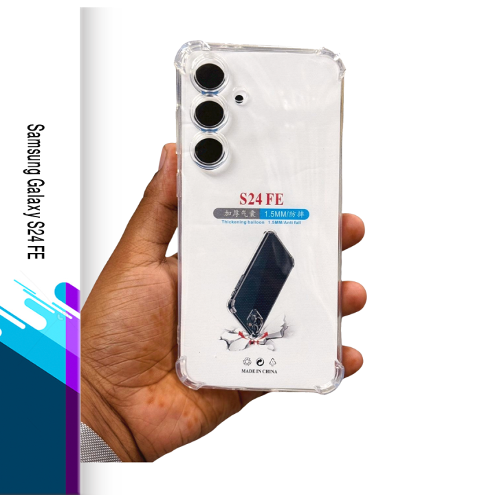 For Samsung Galaxy S24 FE - Reinforced Shockproof Cushion Back Clear Hybrid Transparent Sof ...