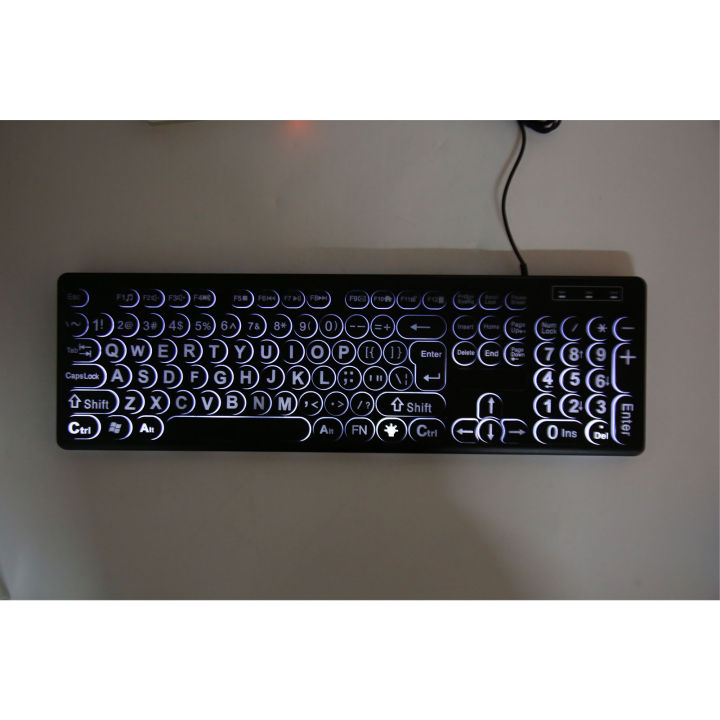 104 Key Wired Keyboard Backlit Large Print Keyboard Business Standard ...