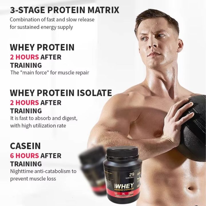100% Original Whey Protein Diamond Standard [Net Weight : 1.98lb (899g ...