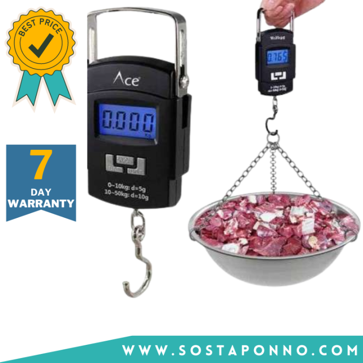 ডিজিটাল ঝুলন্ত ওজন স্কেল - mini weight scale machine | Daraz.com.bd
