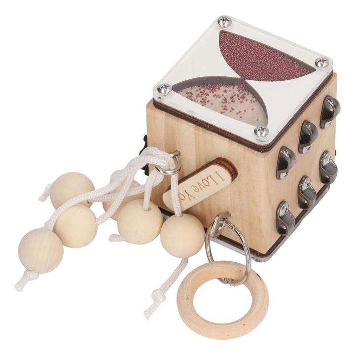 Wooden Sensory Lock Box Toy, Early Learning Skill Development Sensory ...