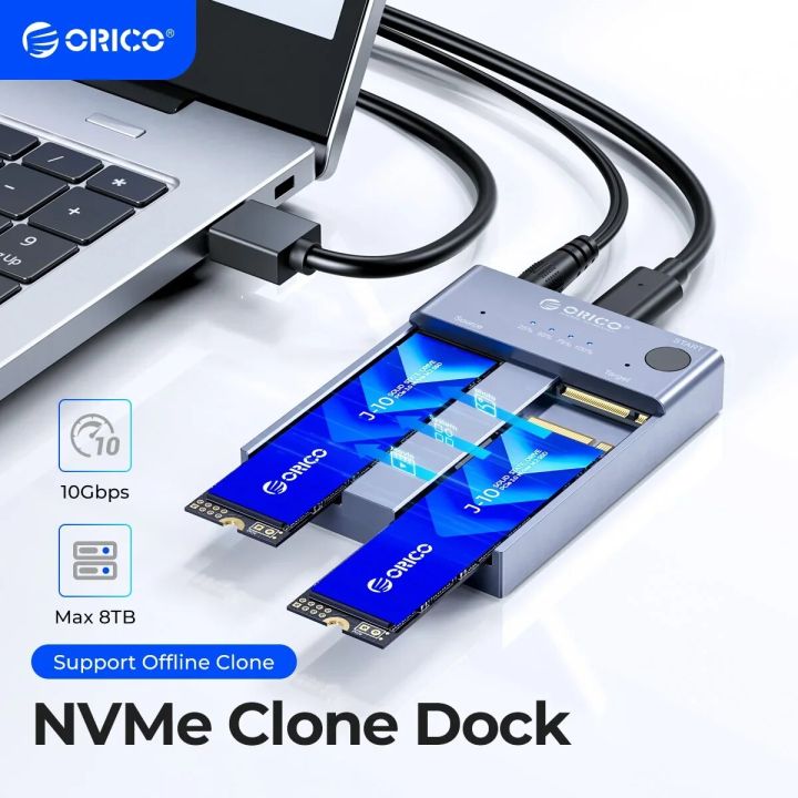 ORICO M.2 NVMe Cloner Dual Bay NVMe USB C to NVMe SSD Enclosure ... ORICO M.2 NVMe Cloner Dual Bay NVMe USB C to NVMe SSD Enclosure ...