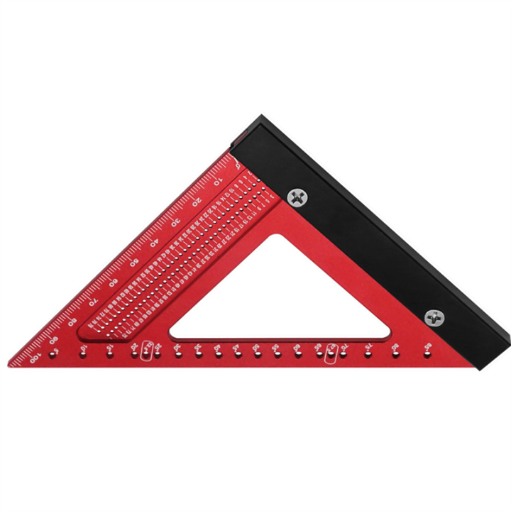 Aluminum Alloy Woodworking Triangle Ruler Carpenter Square Hole ...