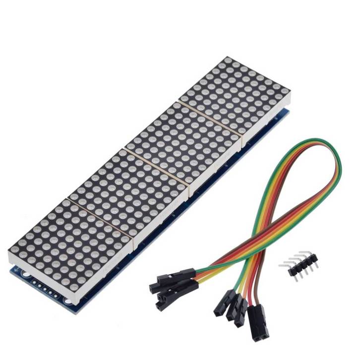 Max7219 Dot Matrix Module For Arduino Microcontroller 4 In One Display With 5P Line - Solar ...