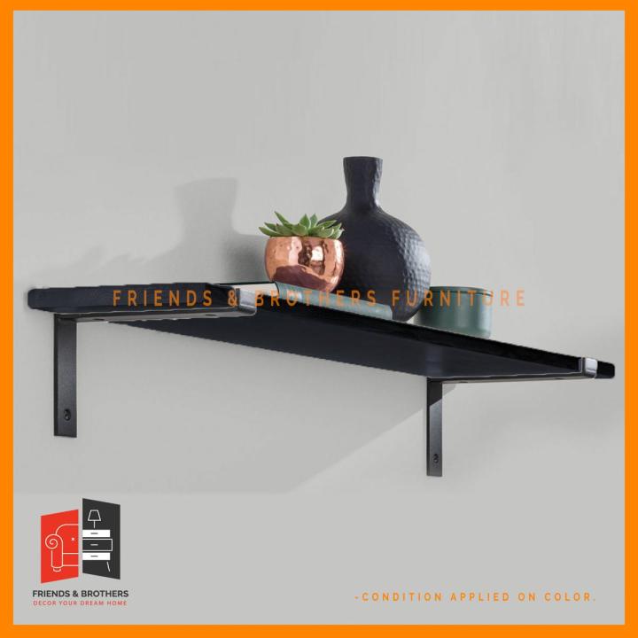 Exquisite Floating wall Shelves with Metal Shelf Brackets, Solid ...