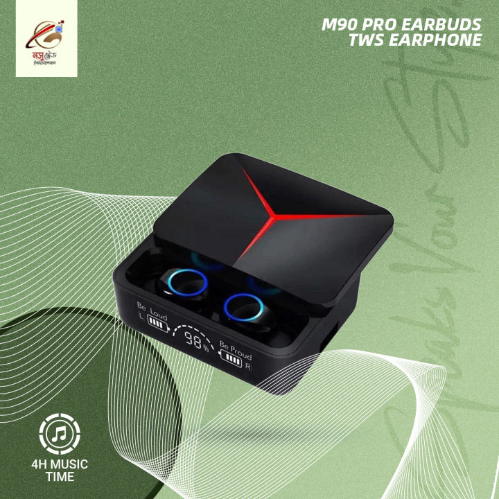 M90 Pro Earbuds TWS Earphone Touch Control Wireless Bluetooth 5.2 ...