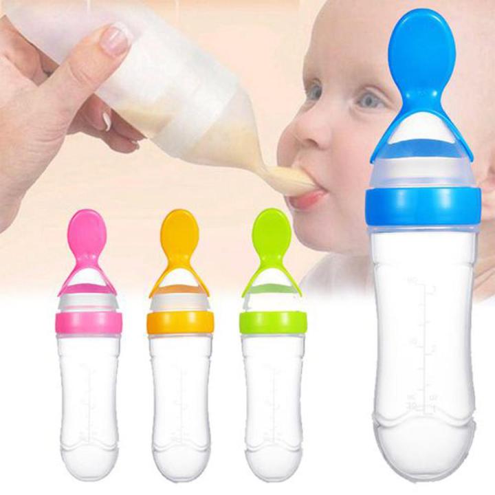 90ml Silicone Baby Food Feeder With Dispensing Spoon | Daraz.com.bd