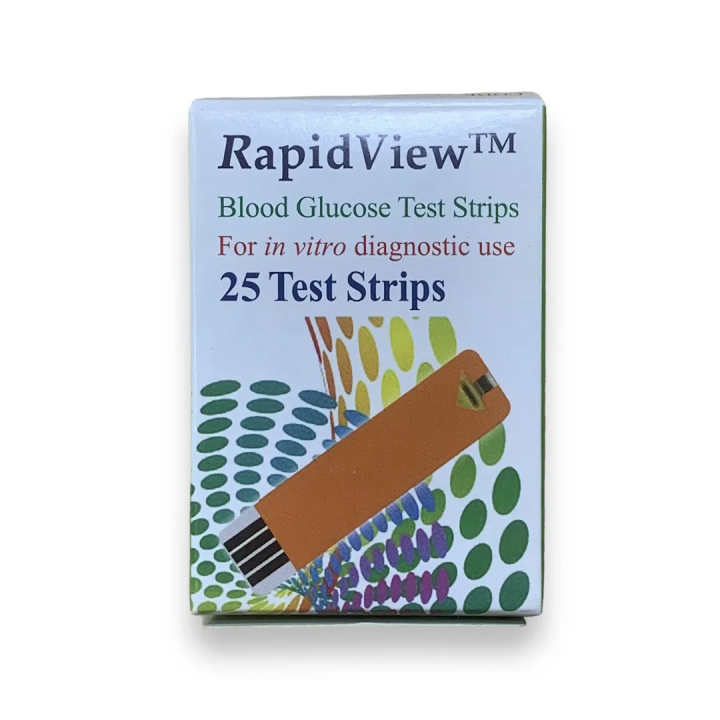Rapid View Blood Glucose Test Strip - 25 Pcs | Daraz.com.bd