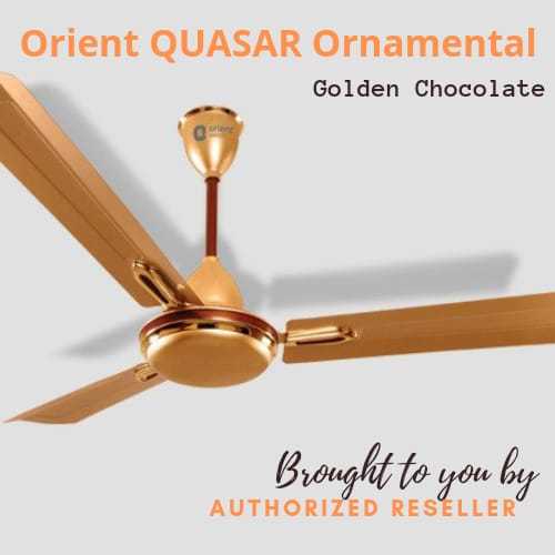 Orient Quasar Ornamental 900MM / 36 Inch Ceiling Fan (Golden Chocolate ...