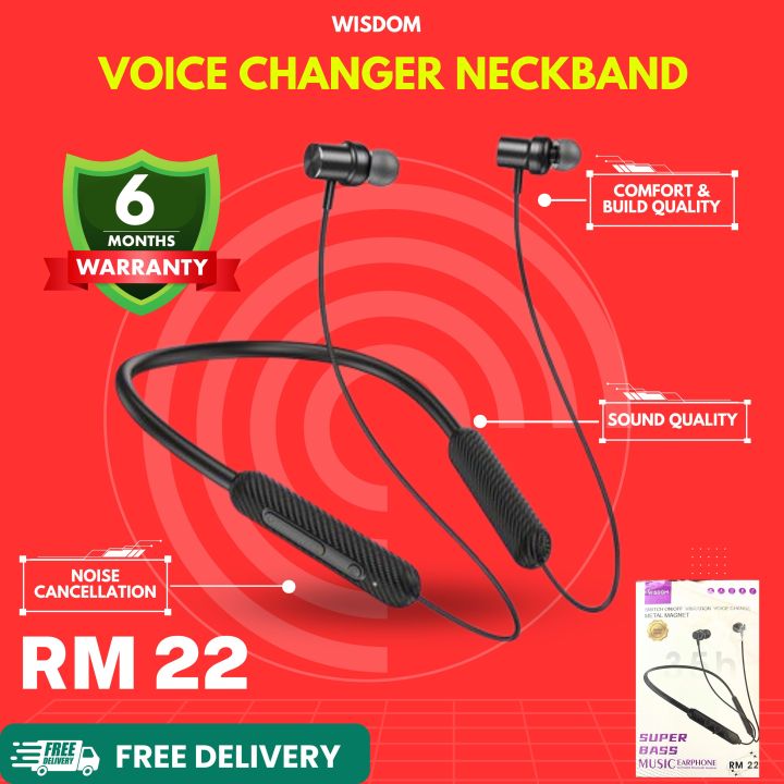 Wisdom RM-22 Neckband Bluetooth Headset BT5.4 Sports Headset, Magnetic ...