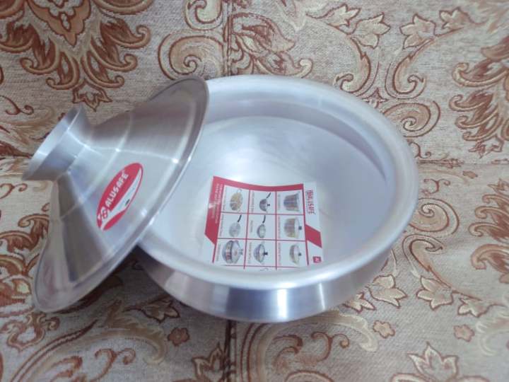 20x10cm Pure Aluminium Tarkari Hari With Aluminium Lid. Patil,Hari ...