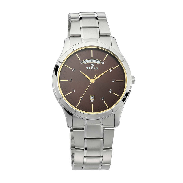 Titan 1767SM03 Brown Neo Brown Dial Analog Watch for Men | Daraz.com.bd