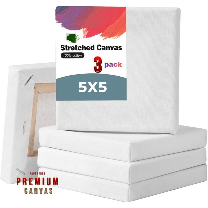 White Premium Canvas 5X5 Inch Pack of 3 Pcs | Daraz.com.bd